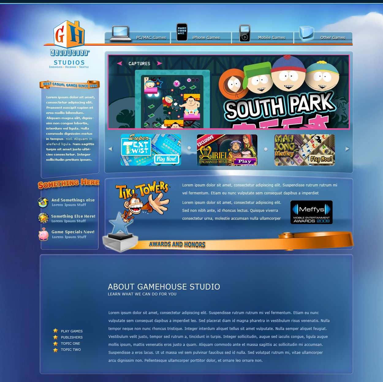 Real Network (Gamehouse) Casual Games Microsites – M. Long Designer ...